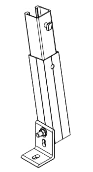 Unirac SMTILTLEG30-US 30" Clear Adjustable Tilt Leg Domestic Content