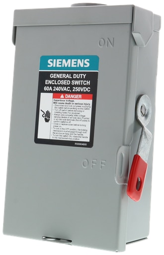 Siemens GNF222RA 60A 2-Pole Disconnect 240V Non-Fused Disconnect